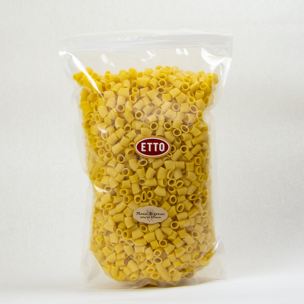 Mezzi Rigatoni Pasta by Etto Pasta - Large Bag