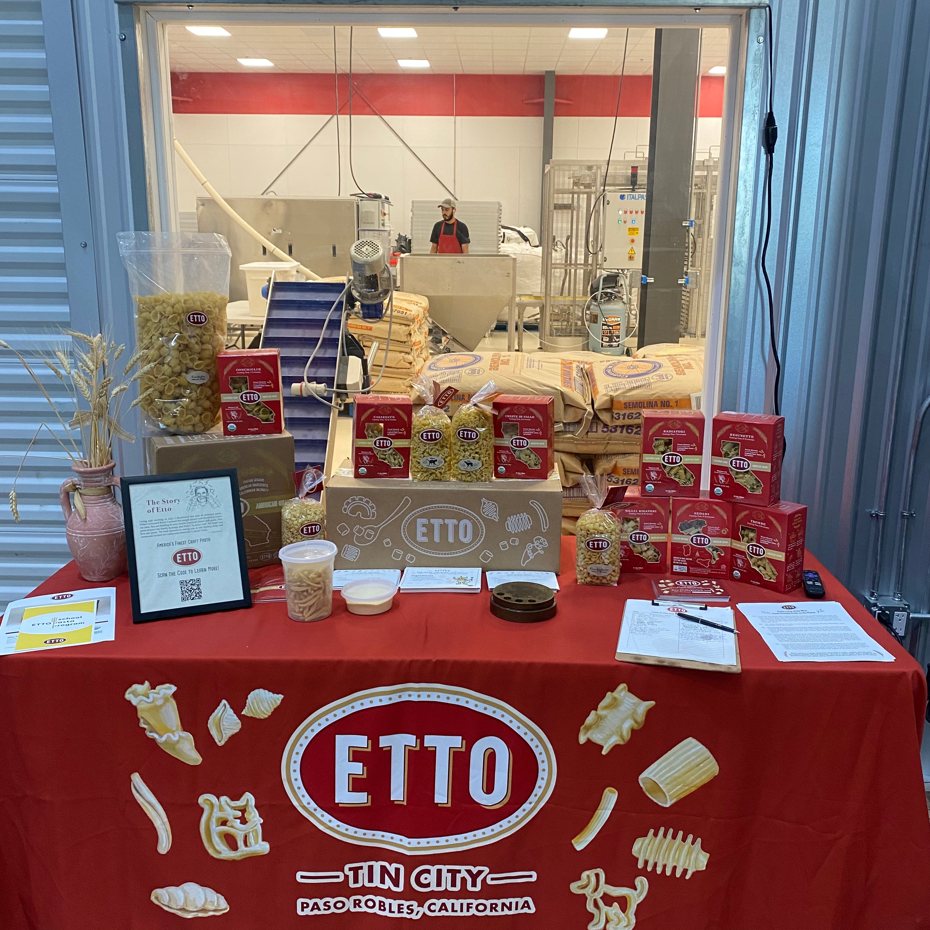 Etto Pasta Factory Tours, Lunch, Wine Tasting - Tin City, Paso Robles CA